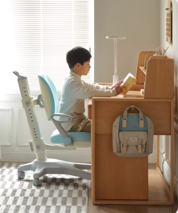 Oak Children's Modern Study Table Can Be Raised and Lowered – WEHOMZ