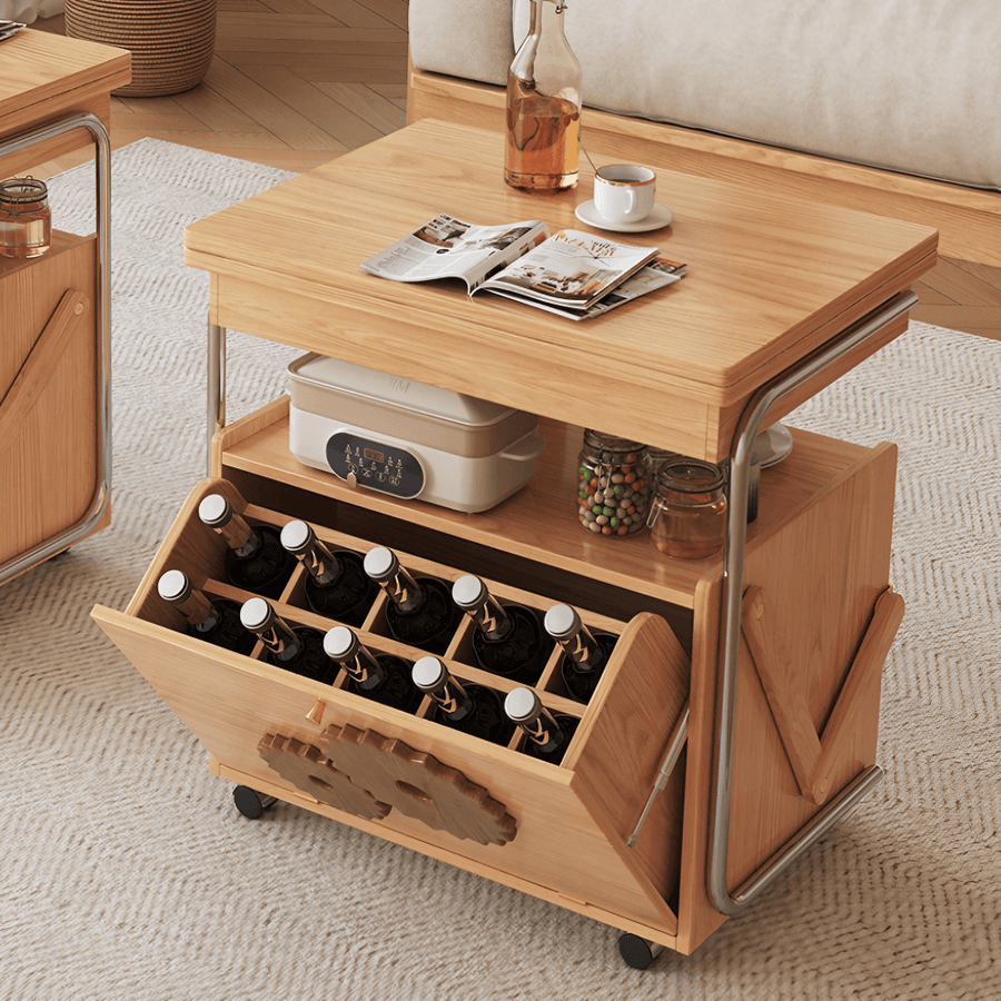 Lift-top Modern Multifunctional Nesting Coffee Table Set with Drawer S ...