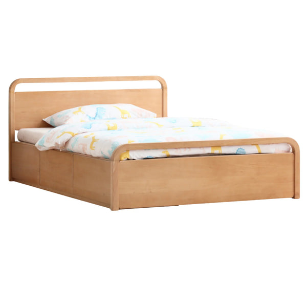 Beech solid wood Multi-functional with storage box bed