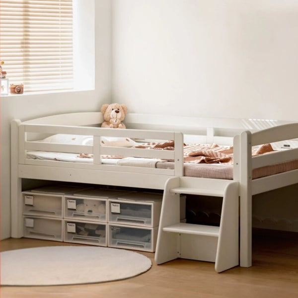 Oak solid wood single with guardrail bed – WEHOMZ