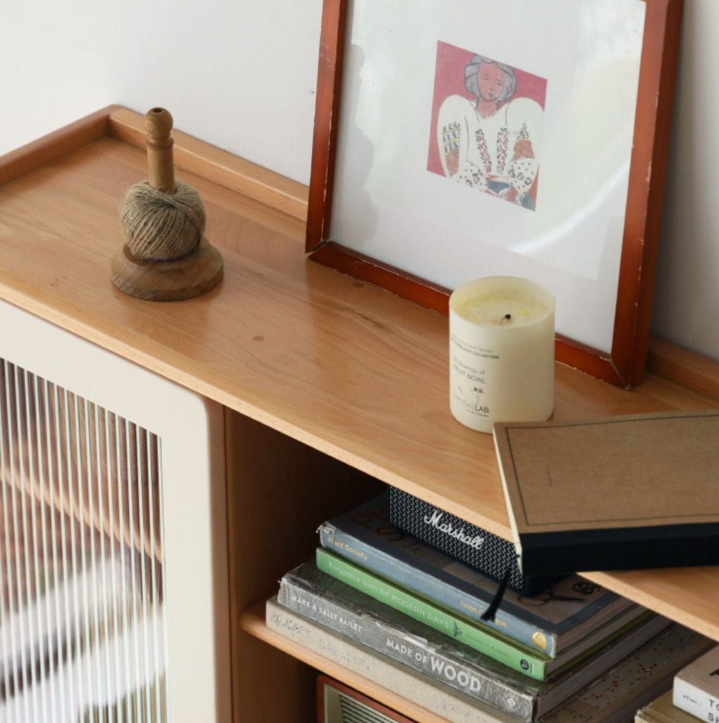 Beech Solid Wood Desk Bookshelf Combination – WEHOMZ
