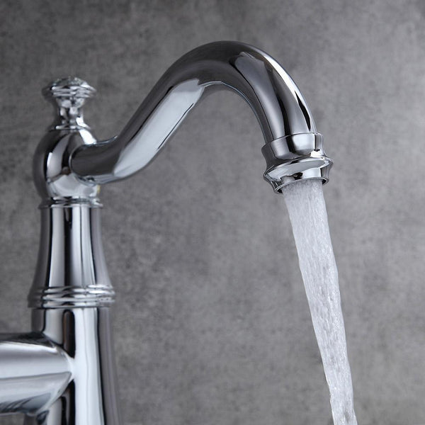 Karon Classic 1-Hole White Single Porcelain Lever Victorian Style ...