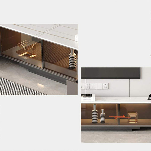 Italian Style Retractable TV Stand with 4 Drawers & LED Light-Wehomz ...