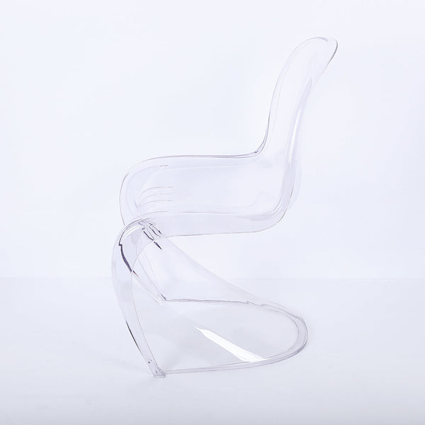 Modern Transparent Crystal Clear Acrylic S-shaped Dining Chair – WEHOMZ
